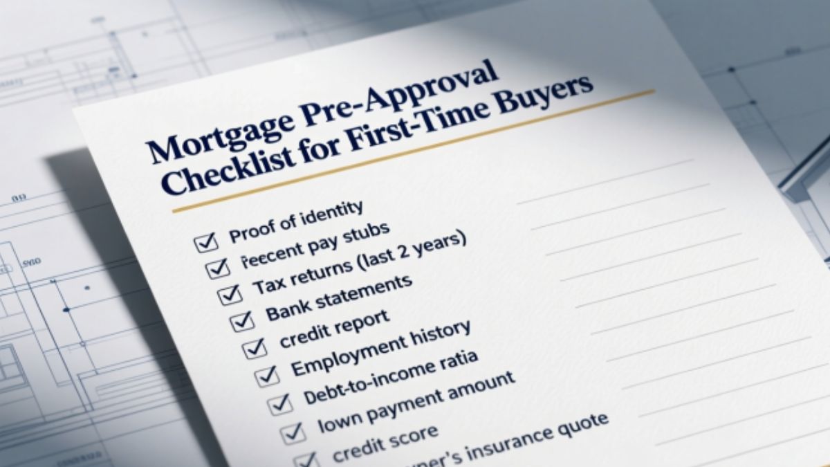 Mortgage Pre-Approval Checklist for First-Time Buyers 2026